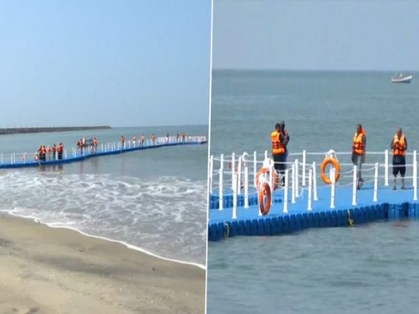 Kerala Tourism Department Sets Up Floating Bridge At Beypore Beach ...