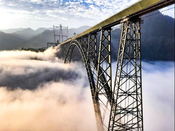 World's Highest Railway Bridge Chenab Rail Bridge Photos, Completion ...