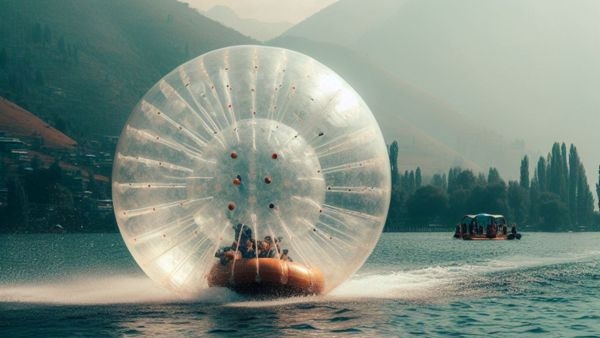 Dal Lake Adds Thrill with Water Zorbing: A Unique Adventure Attraction in Srinagar - Nativeplanet